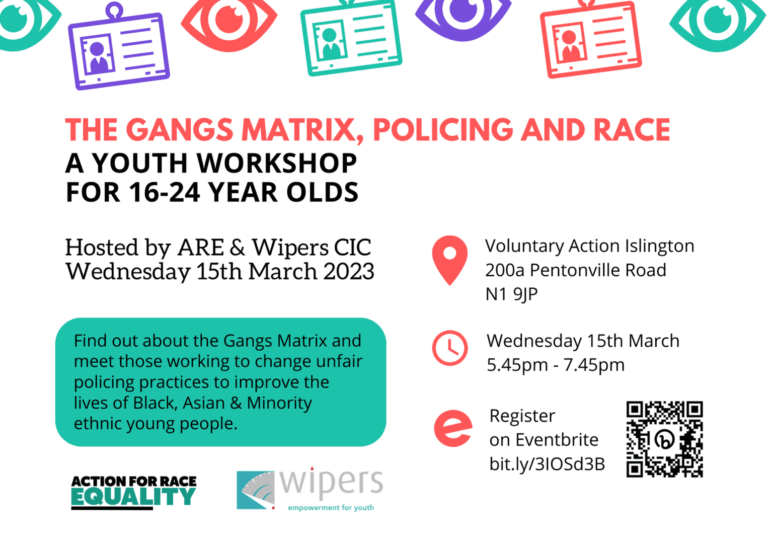 Join us in King’s Cross! A youth workshop on Gangs Matrix, Policing and Race